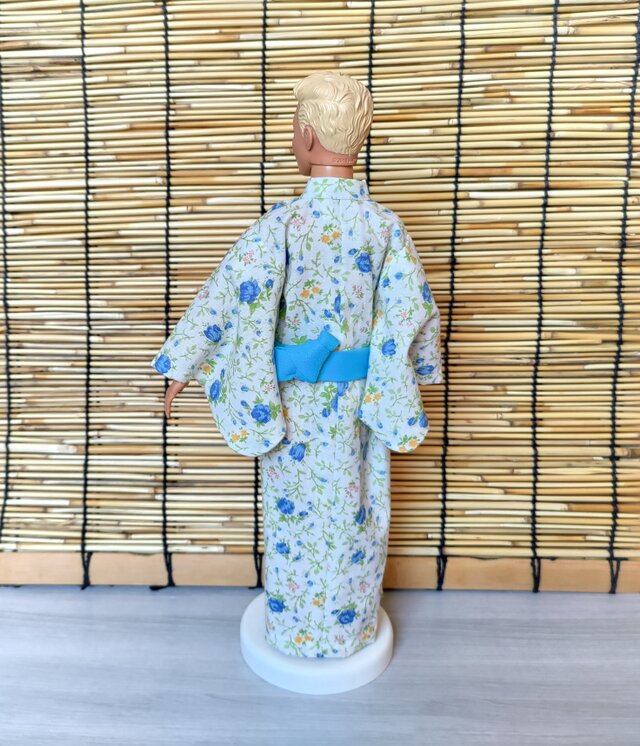 「クラシカル・ローズ/青薔薇」30cm男子ドール浴衣 | iichi ハンドメイド・アンティーク・食品・ギフト・手作り