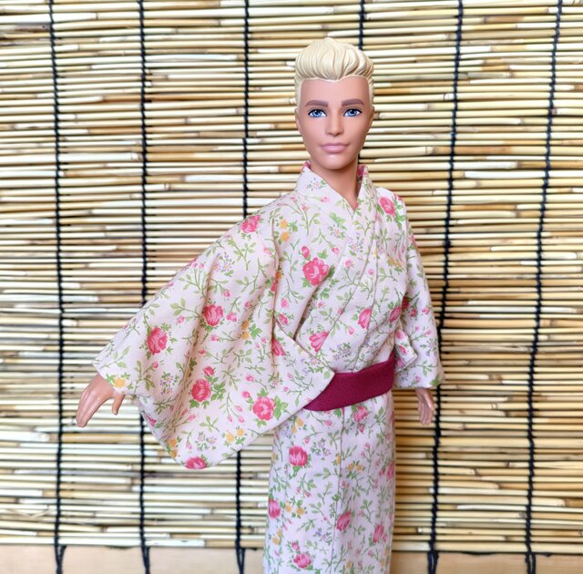 「クラシカル・ローズ/old rose」30cm男子ドール浴衣 | iichi ハンドメイド・アンティーク・食品・ギフト・手作り