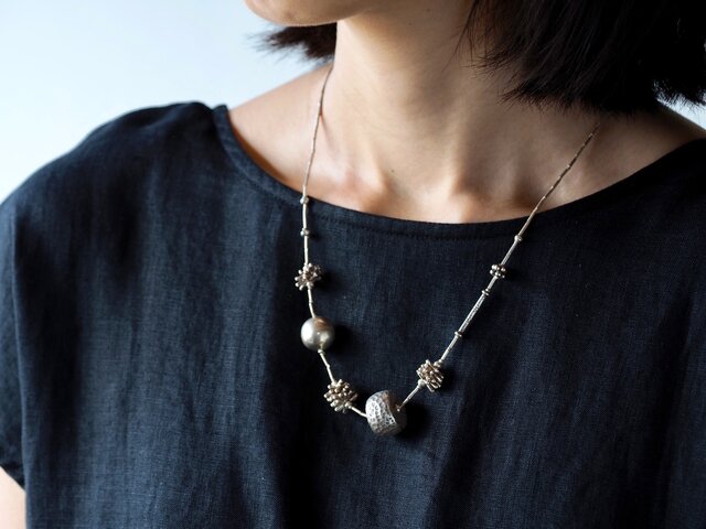 【bib】ネックレス silver950 | iichi 日々の暮らしを心地よくするハンドメイドやアンティークのマーケットプレイス