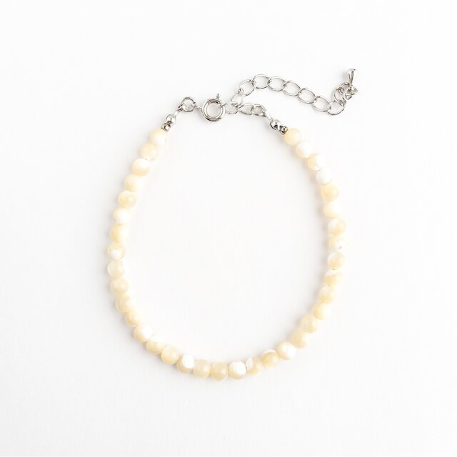 マザーオブパール ブレスレット 16 - 21 cm # 8 | iichi ハンドメイド・アンティーク・食品・ギフト・手作り