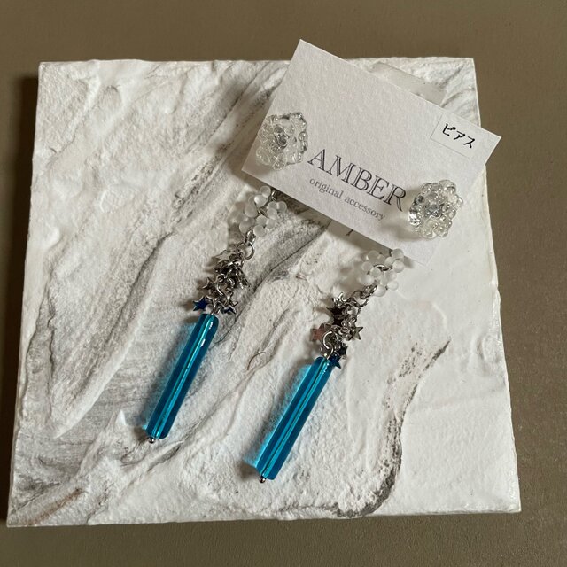 AMBERオリジナルアクセサリー/ベネチアンガラスビーズピアス | iichi 日々の暮らしを心地よくするハンドメイドやアンティークのマーケットプレイス