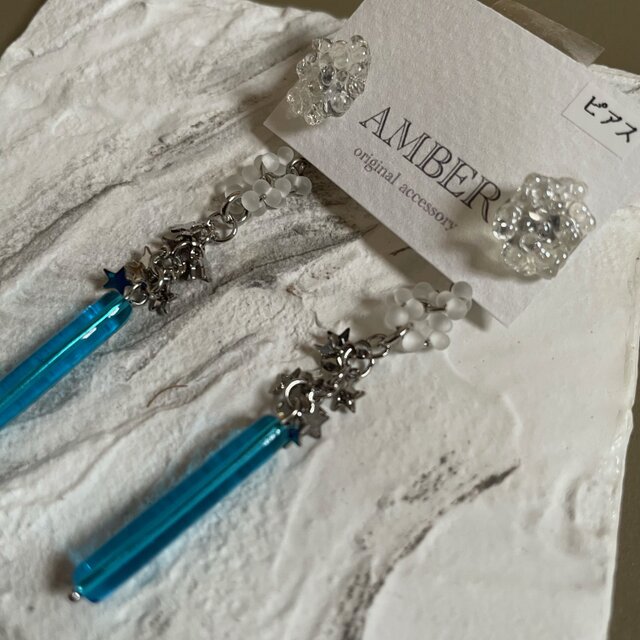 AMBERオリジナルアクセサリー/ベネチアンガラスビーズピアス | iichi 日々の暮らしを心地よくするハンドメイドやアンティークのマーケットプレイス