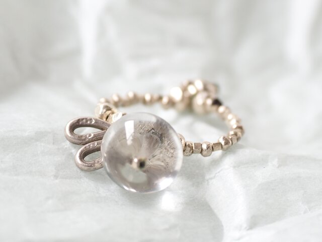 silver beads ring -Quartz- | iichi 日々の暮らしを心地よくするハンドメイドやアンティークのマーケットプレイス