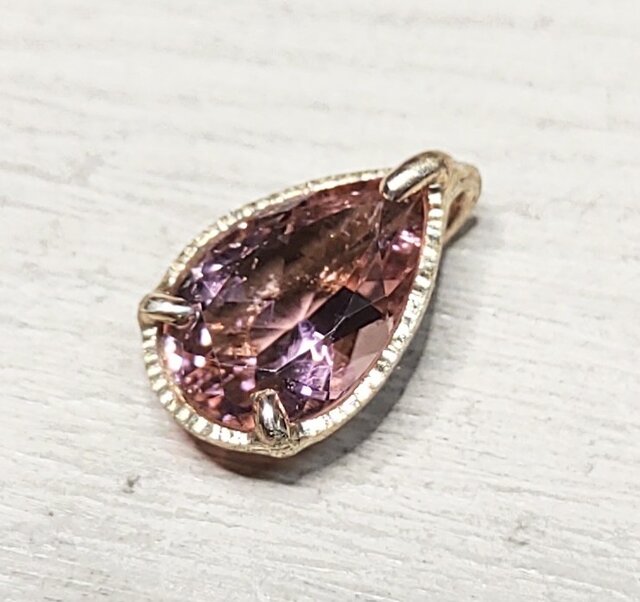 ピンクトルマリン＊K10 top | iichi 日々の暮らしを心地よくするハンドメイドやアンティークのマーケットプレイス