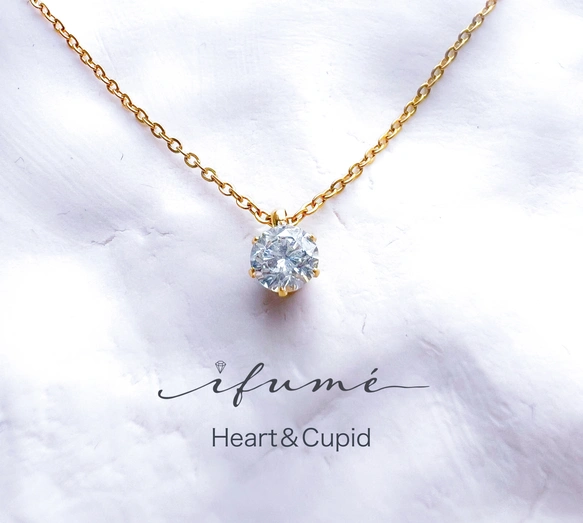 【ifumé】\つけっぱなしOK ／H&Cの一粒ネックレス サージカルステンレス 18K仕上げ | iichi 日々の暮らしを心地よくするハンドメイドやアンティークのマーケットプレイス