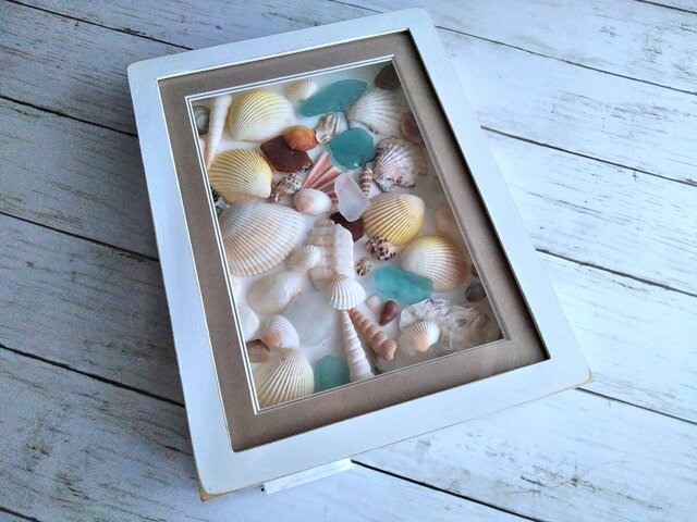 きらめく貝殻ボックス～SHELL LIGHT BOX | iichi 日々の暮らしを心地よくするハンドメイドやアンティークのマーケットプレイス