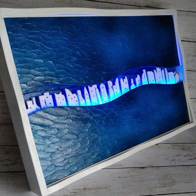 蒼い摩天楼のライン～BlueSkyscraper | iichi 日々の暮らしを心地よくするハンドメイドやアンティークのマーケットプレイス