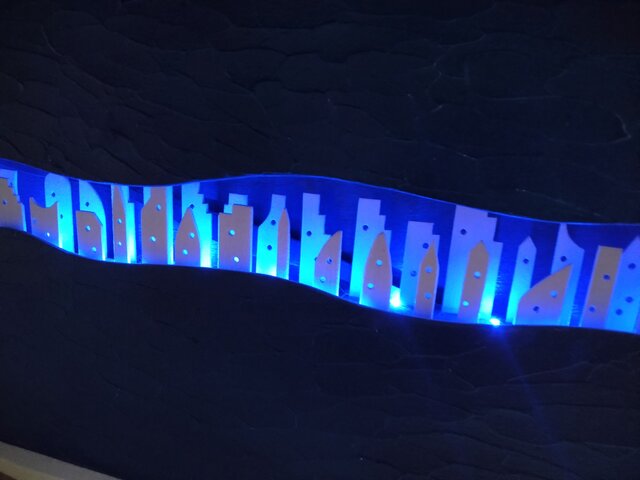 蒼い摩天楼のライン～BlueSkyscraper | iichi 日々の暮らしを心地よくするハンドメイドやアンティークのマーケットプレイス