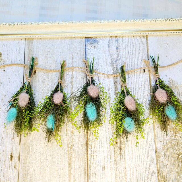 5set mp コアラファーンとラグラスミニスワッグのナチュラルガーランド アンティーク ボタニカル | iichi 日々の暮らしを心地よくするハンドメイドやアンティークのマーケットプレイス