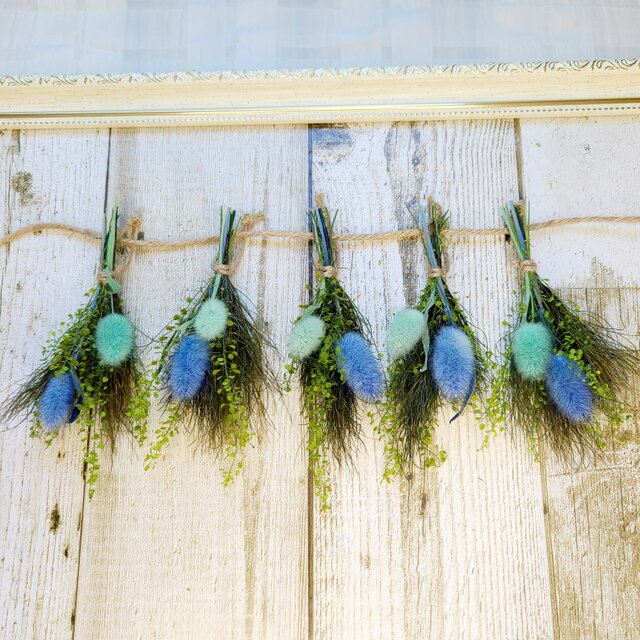 5set bm コアラファーンとラグラスミニスワッグのナチュラルガーランド アンティーク ボタニカル | iichi 日々の暮らしを心地よくするハンドメイドやアンティークのマーケットプレイス