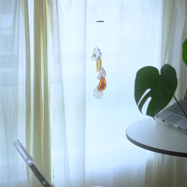 天然石瑪瑙風鈴 - Dusk Sky メノウのヒーリングチャイム ウィンドチャイム | iichi 日々の暮らしを心地よくするハンドメイドやアンティークのマーケットプレイス