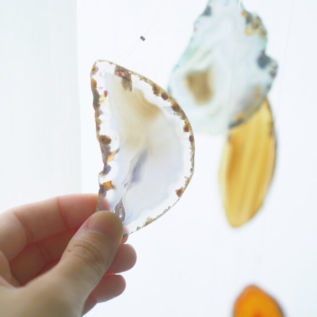 天然石瑪瑙風鈴 - Dusk Sky メノウのヒーリングチャイム ウィンドチャイム | iichi 日々の暮らしを心地よくするハンドメイドやアンティークのマーケットプレイス