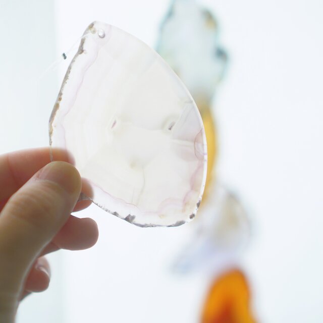 天然石瑪瑙風鈴 - Dusk Sky メノウのヒーリングチャイム ウィンドチャイム | iichi 日々の暮らしを心地よくするハンドメイドやアンティークのマーケットプレイス