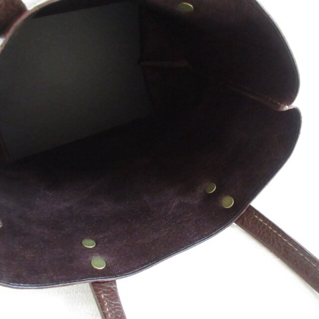 ☆新作☆《牛革》ぷっくり三角マチ♪底マチワイドミニトート・シュリンク・ダークブラウン・0523 | iichi 日々の暮らしを心地よくするハンドメイドやアンティークのマーケットプレイス