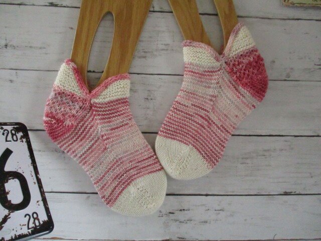 冷え取りソックス Opal Cotton KFS 216 ルビー＆KFS 207 コットンホワイト | iichi 日々の暮らしを心地よくするハンドメイドやアンティークのマーケットプレイス