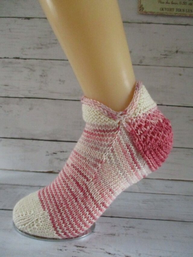 冷え取りソックス Opal Cotton KFS 216 ルビー＆KFS 207 コットンホワイト | iichi 日々の暮らしを心地よくするハンドメイドやアンティークのマーケットプレイス