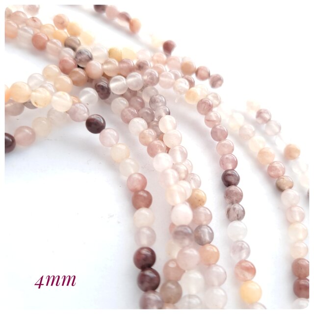 天然色ニュアンスカラークォーツ 4mm 30個 | iichi 日々の暮らしを心地よくするハンドメイドやアンティークのマーケットプレイス