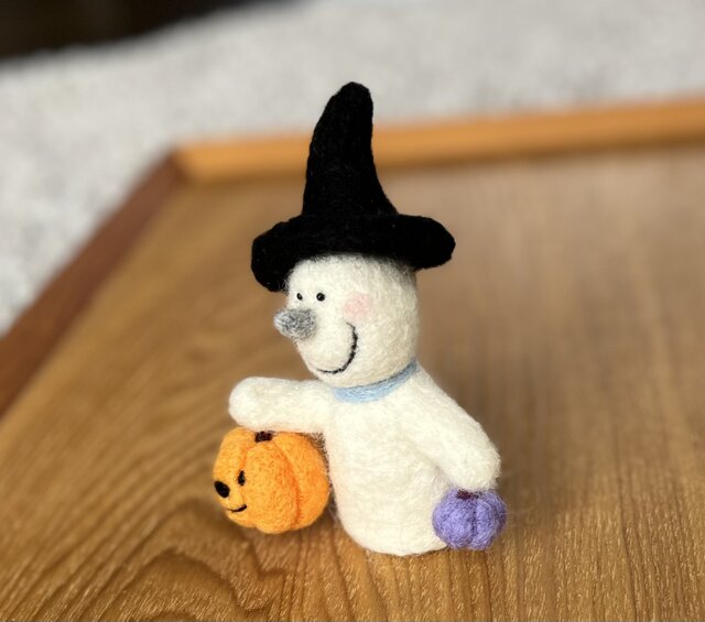 ハロウィン カボチャ 置物 ゴースト | iichi 日々の暮らしを心地よくするハンドメイドやアンティークのマーケットプレイス
