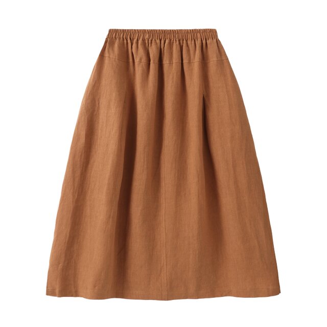 ★サンプルセール 1点のみ★（B35）リネン スカート ギャザースカート | iichi 日々の暮らしを心地よくするハンドメイドやアンティークのマーケットプレイス