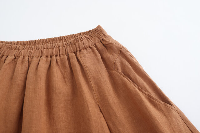 ★サンプルセール 1点のみ★（B35）リネン スカート ギャザースカート | iichi 日々の暮らしを心地よくするハンドメイドやアンティークのマーケットプレイス