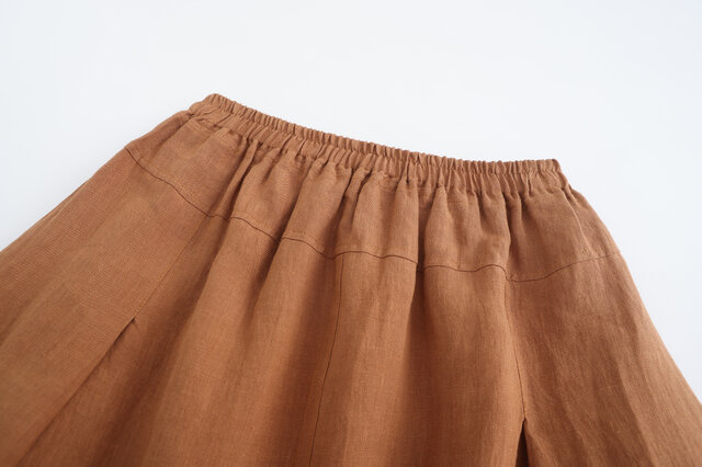 ★サンプルセール 1点のみ★（B35）リネン スカート ギャザースカート | iichi 日々の暮らしを心地よくするハンドメイドやアンティークのマーケットプレイス