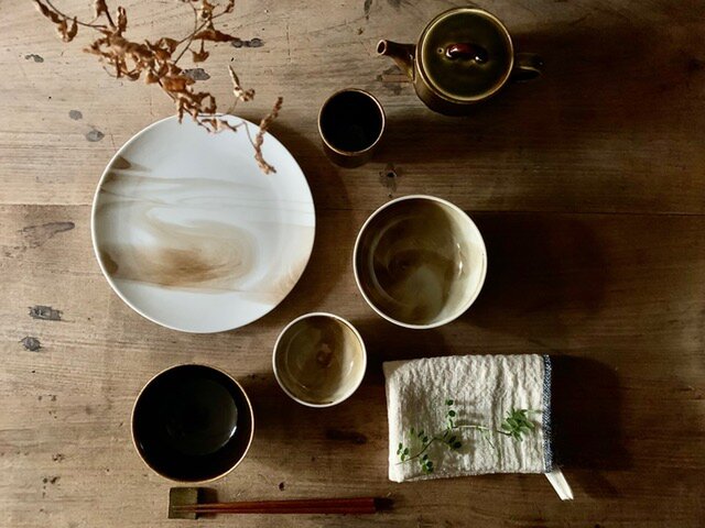 Orb オーブブラウンプレート L | iichi 日々の暮らしを心地よくするハンドメイドやアンティークのマーケットプレイス