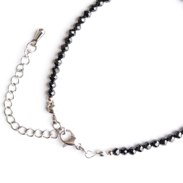 黒薔薇 オニキス ブラックスピネル ブレスレット サージカルステンレス使用 腕周り 約 17 - 21 cm #24 | iichi 日々の暮らしを心地よくするハンドメイドやアンティークの ...