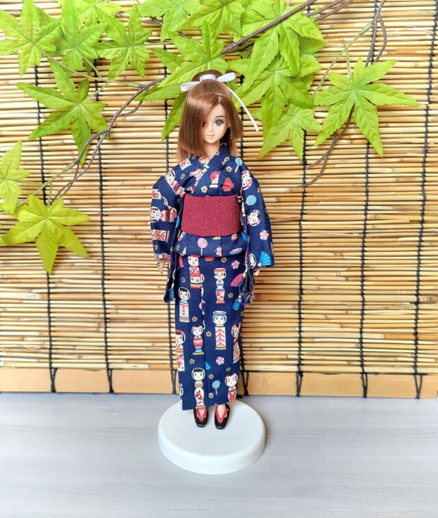 「夜祭りこけし」27cmドール浴衣 | iichi 日々の暮らしを心地よくするハンドメイドやアンティークのマーケットプレイス
