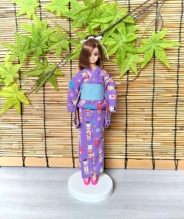 「夢見るこけし」27cmドール浴衣 | iichi 日々の暮らしを心地よくするハンドメイドやアンティークのマーケットプレイス