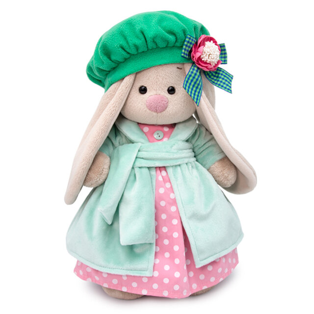 うさぎのMI 32cm グリーンとピンクのドット柄ドレス | iichi 日々の暮らしを心地よくするハンドメイドやアンティークのマーケットプレイス