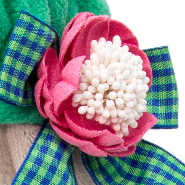 うさぎのMI 32cm グリーンとピンクのドット柄ドレス | iichi 日々の暮らしを心地よくするハンドメイドやアンティークのマーケットプレイス