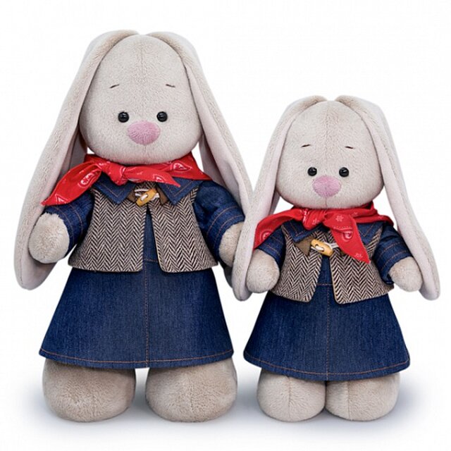 うさぎのMI 32cm デニムコーデ | iichi 日々の暮らしを心地よくするハンドメイドやアンティークのマーケットプレイス