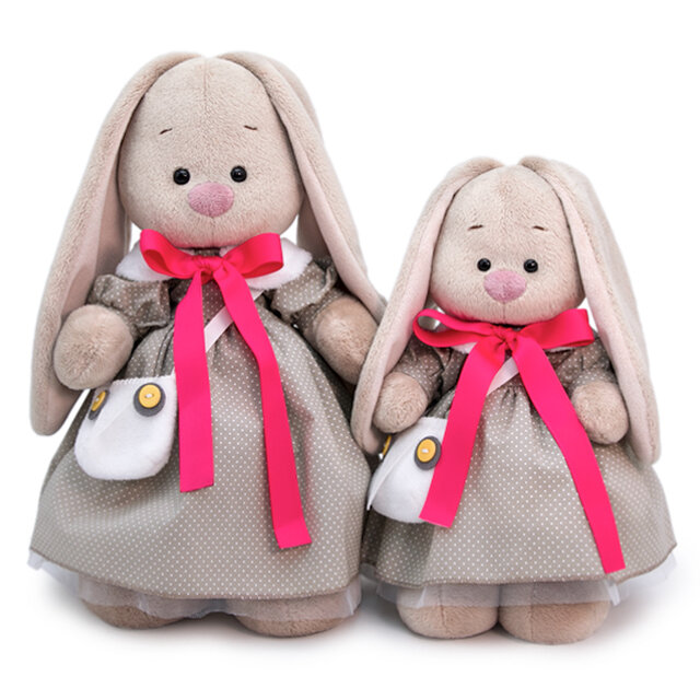 うさぎのMI 32cm “水玉ドレス with ふくろうバッグ" | iichi 日々の暮らしを心地よくするハンドメイドやアンティークのマーケットプレイス