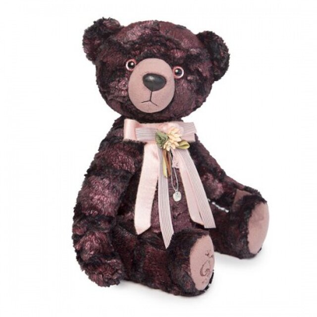 テディベア Bear Burgundy 34cm | iichi 日々の暮らしを心地よくするハンドメイドやアンティークのマーケットプレイス