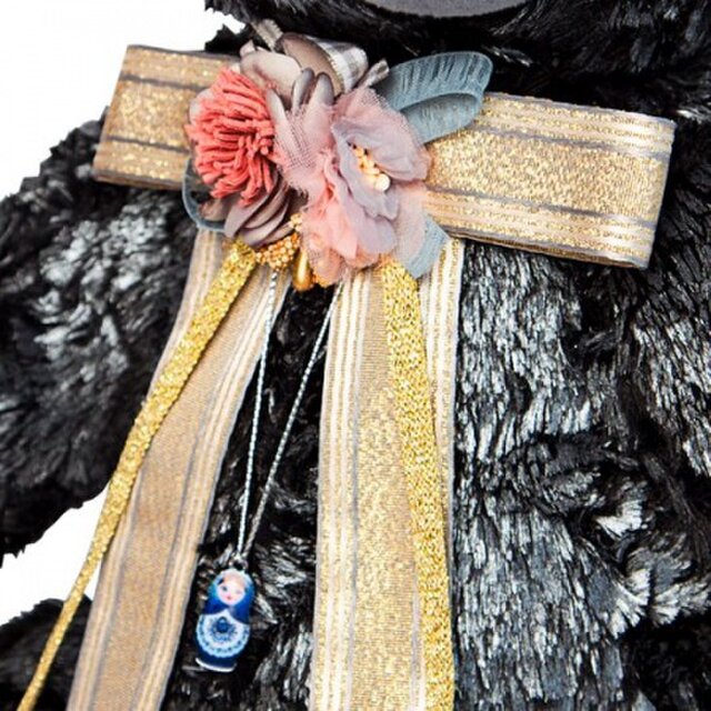 テディベア Bear Silver 34cm | iichi 日々の暮らしを心地よくするハンドメイドやアンティークのマーケットプレイス