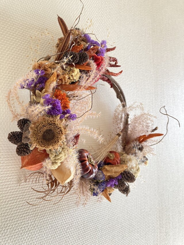 蜘蛛の巣 ハロウィンリース♪ | iichi 日々の暮らしを心地よくするハンドメイドやアンティークのマーケットプレイス