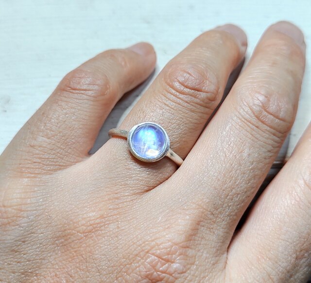rainbow moon＊925 ring | iichi 日々の暮らしを心地よくするハンドメイドやアンティークのマーケットプレイス