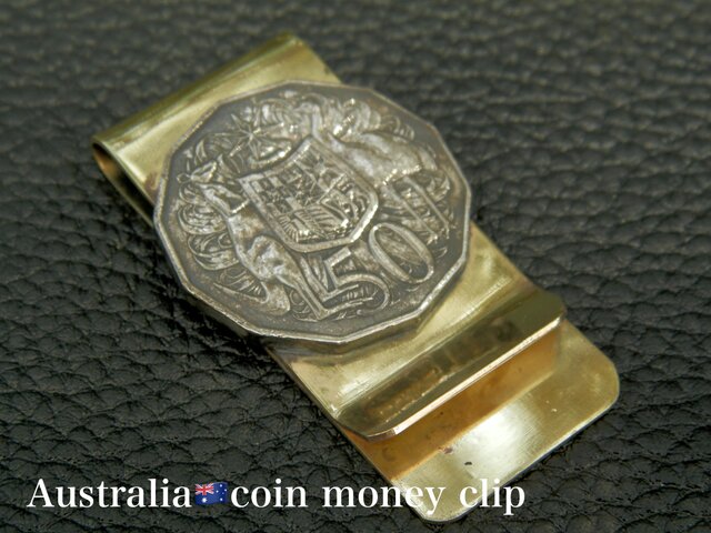 ＃M32 Australia Coin Money Clip | iichi 日々の暮らしを心地よくするハンドメイドやアンティークのマーケットプレイス