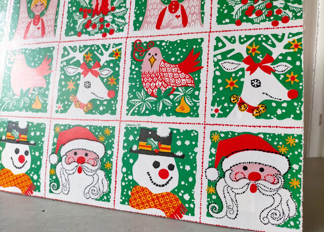 U.S.A. ヴィンテージ包装紙【天使とサンタ】DA-WP057 | iichi 日々の暮らしを心地よくするハンドメイドやアンティークのマーケットプレイス