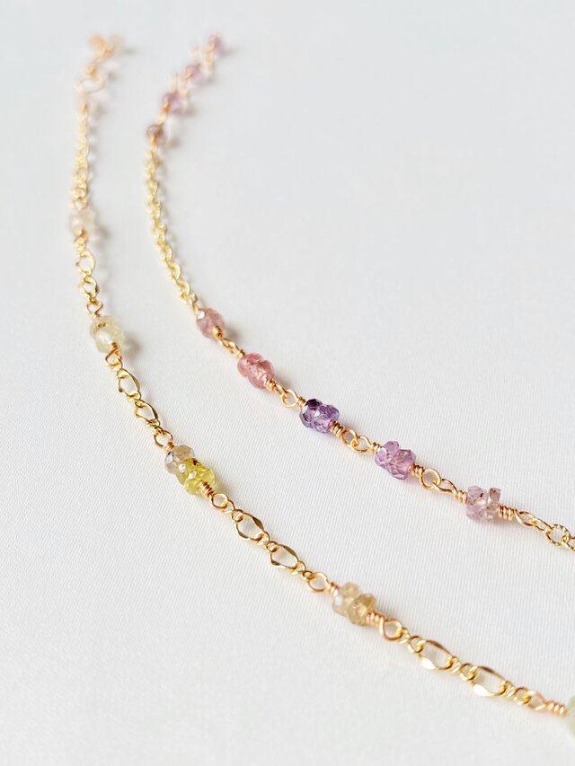 9月末まで【感謝祭】宝石質イエローグリーンサファイアのブレスレット ac/817 | iichi 日々の暮らしを心地よくするハンドメイドや ...