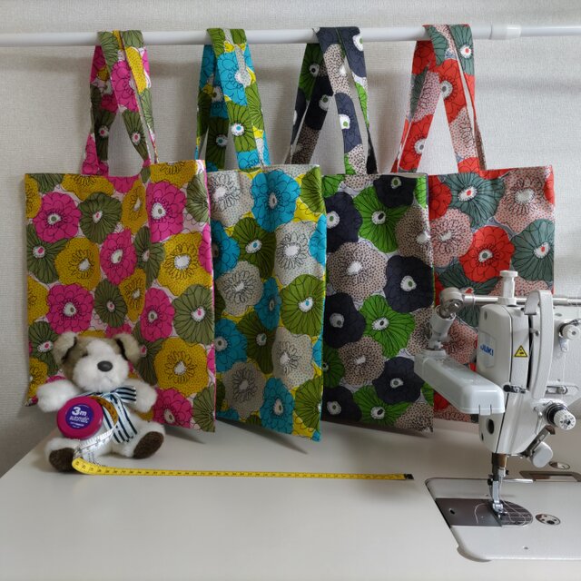 裏無し手提げ袋(オレンジ) 66 | iichi 日々の暮らしを心地よくするハンドメイドやアンティークのマーケットプレイス