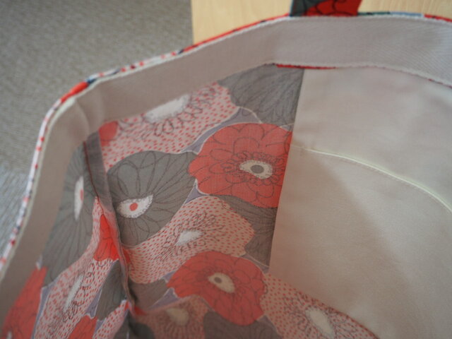 裏無し手提げ袋(オレンジ) 66 | iichi 日々の暮らしを心地よくするハンドメイドやアンティークのマーケットプレイス