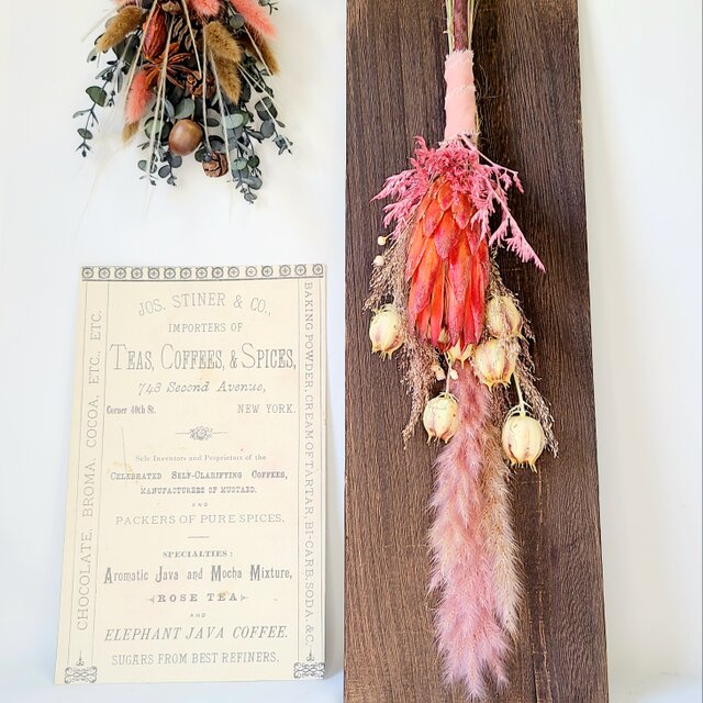 《smartlong》r リペンズとテールリードのナチュラルスワッグ アンティーク ボタニカル | iichi 日々の暮らしを心地よくするハンドメイドやアンティークのマーケットプレイス