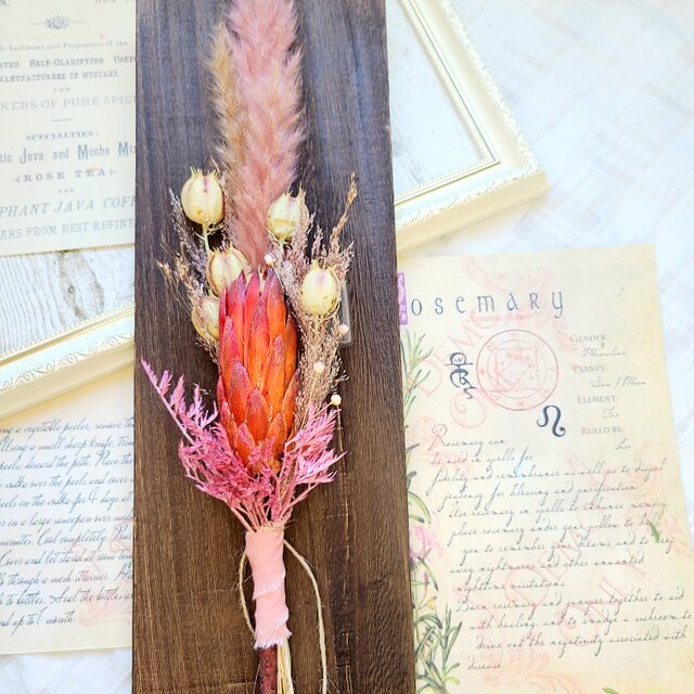 《smartlong》r リペンズとテールリードのナチュラルスワッグ アンティーク ボタニカル | iichi 日々の暮らしを心地よくするハンドメイドやアンティークのマーケットプレイス