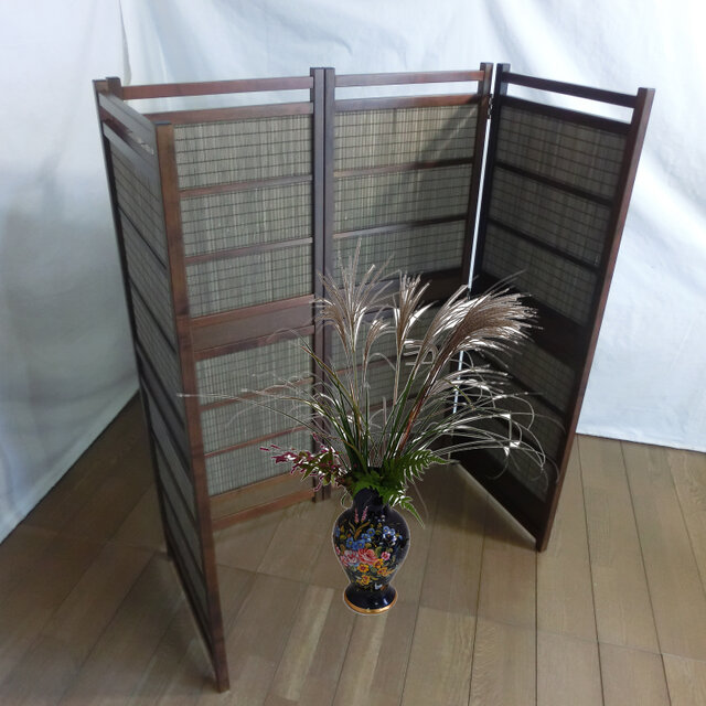 木 簾屏風 DK-22-BD | iichi 日々の暮らしを心地よくするハンドメイドやアンティークのマーケットプレイス