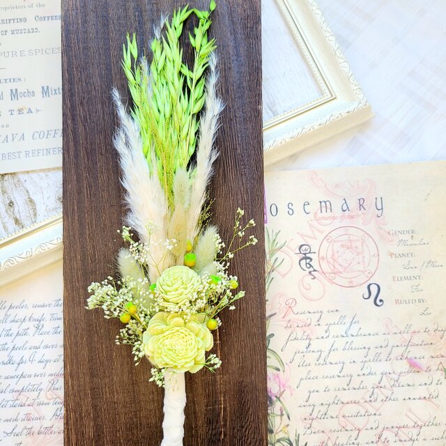 《smartlong》g パンパスグラスとアベーナのナチュラルスワッグ アンティーク ボタニカル | iichi 日々の暮らしを心地よくするハンドメイドやアンティークのマーケットプレイス