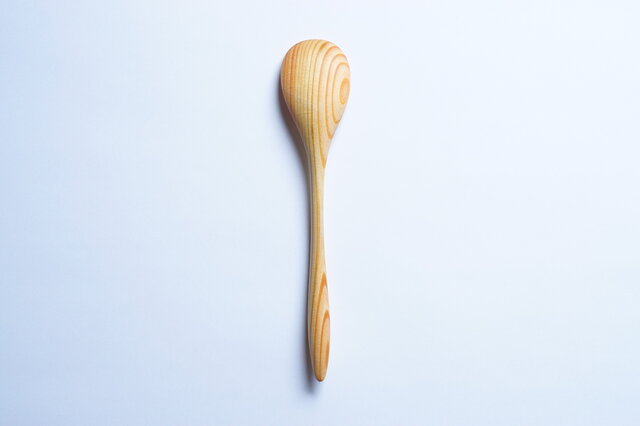 木のデザートスプーン（ひのき）A002-0 | iichi 日々の暮らしを心地よくするハンドメイドやアンティークのマーケットプレイス