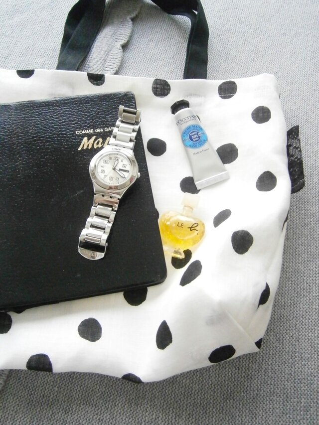 DotsLinen 柔らかいTote | iichi 日々の暮らしを心地よくするハンドメイドやアンティークのマーケットプレイス