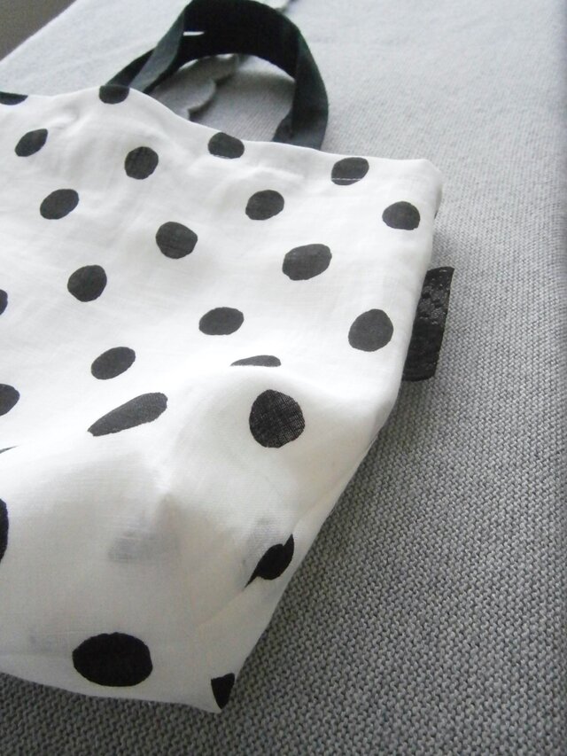 DotsLinen 柔らかいTote | iichi 日々の暮らしを心地よくするハンドメイドやアンティークのマーケットプレイス
