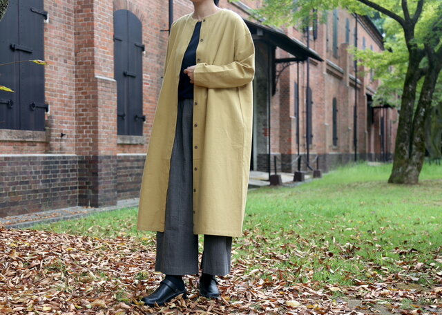 10%OFF⚪︎こっくり深みのあるざくろ染⚪︎前ボタンワンピース（備後節織） | iichi 日々の暮らしを心地よくするハンドメイドやアンティークのマーケットプレイス